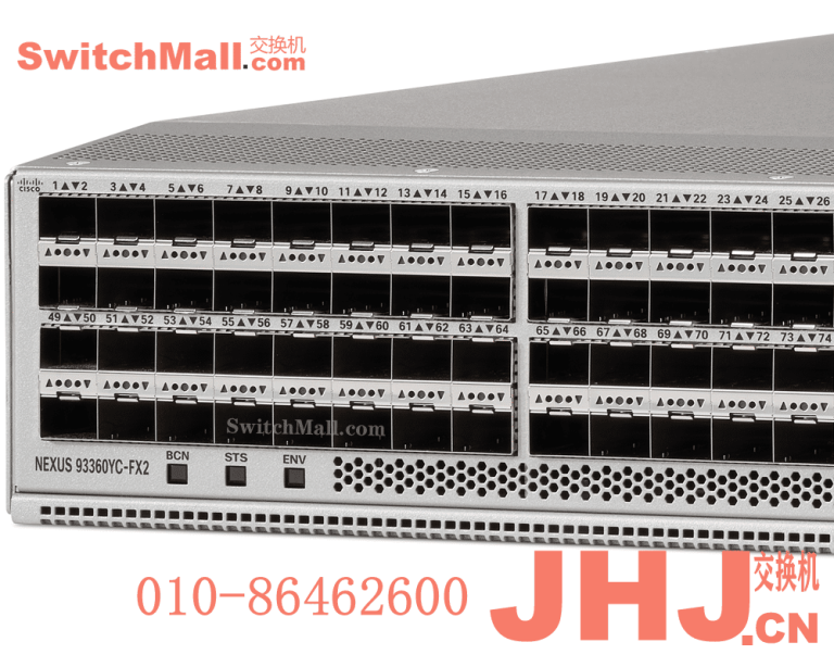 N9K-C93360YC-FX2 | 思科Nexus 9300系列 数据中心交换机|96 个 1/10/25-Gbps 光纤口, 12 个 ...